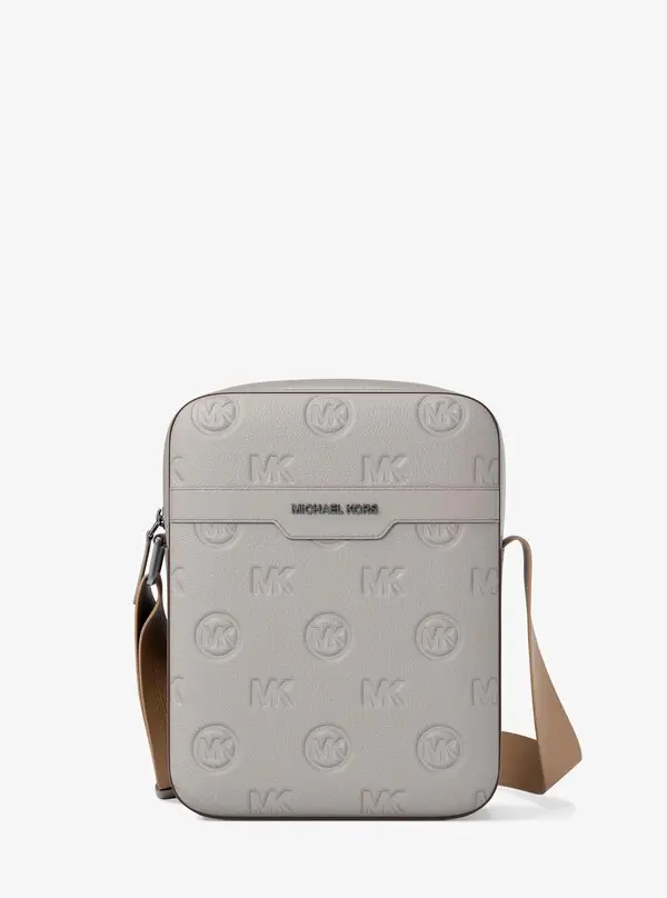 Michael Kors Cooper Logo Debossed Flight Bag - Grey