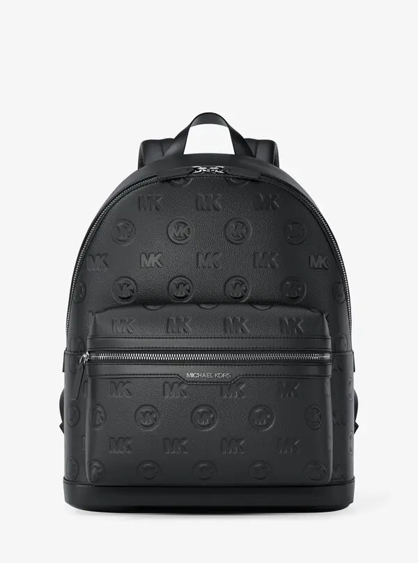 Michael Kors Cooper Medium Logo Debossed Dome Backpack - Black