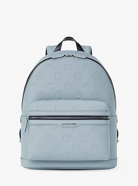 Michael Kors Cooper Medium Logo Debossed Dome Backpack - Blue