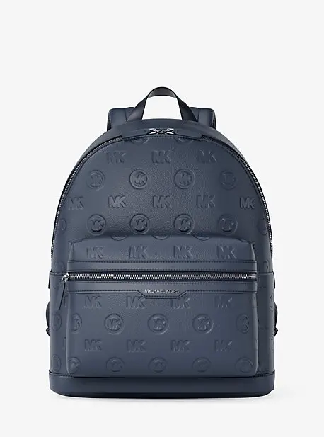 Michael Kors Cooper Medium Logo Debossed Dome Backpack - Blue