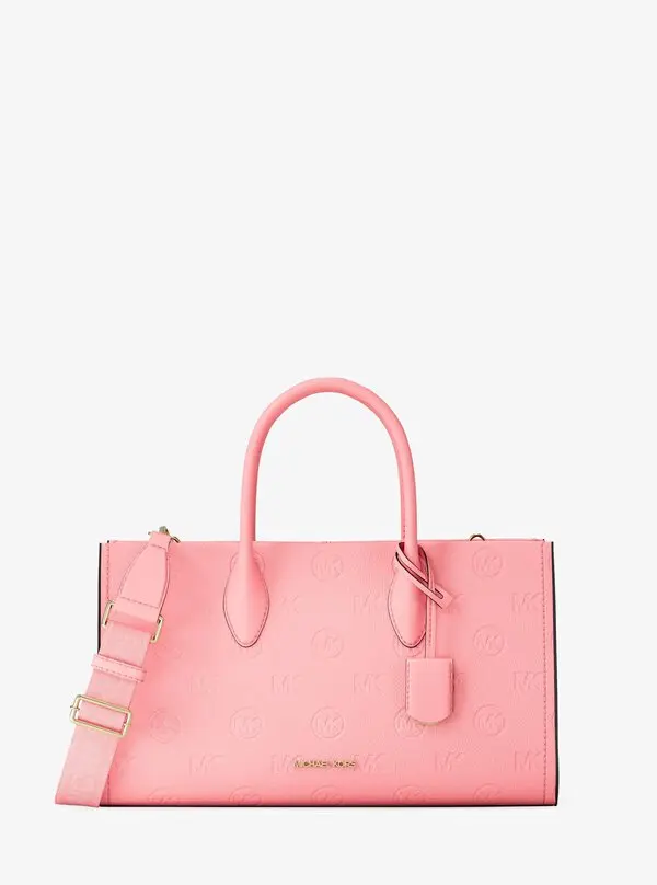 Michael Kors Mirella Medium Logo Debossed Satchel