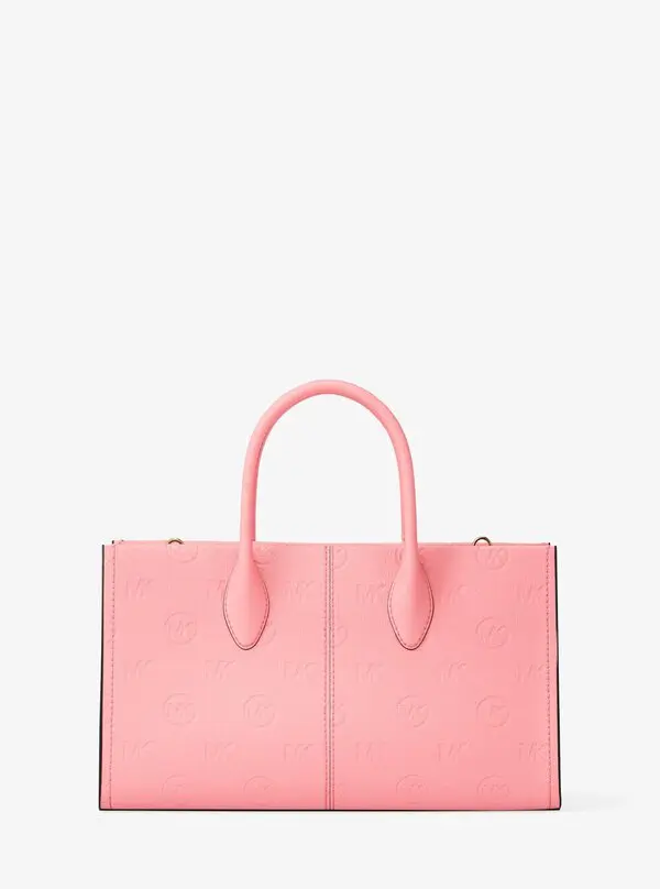 Michael Kors Mirella Medium Logo Debossed Satchel