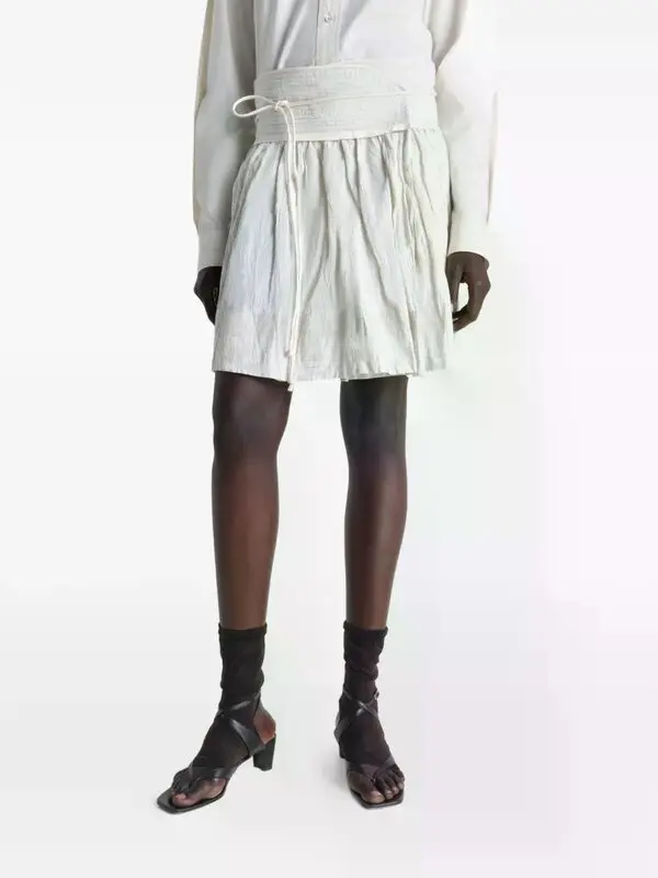 LEMAIRE Crinkled Wrap Skirt - Neutrals