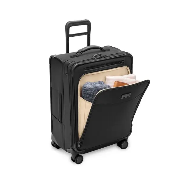 Briggs & Riley 24" Checked Expandable Spinner Suitcase - Black