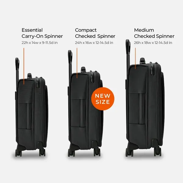 Briggs & Riley 24" Checked Expandable Spinner Suitcase - Black