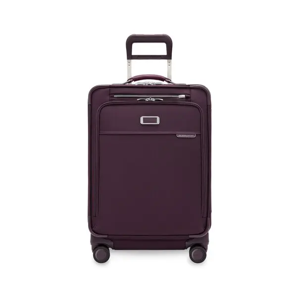 Briggs & Riley 24" Checked Expandable Spinner Suitcase - Plum