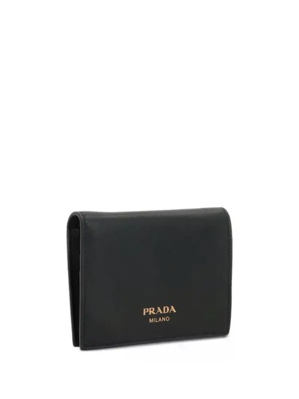 Prada Logo-lettering Leather Wallet