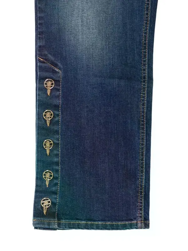 Elisabetta Franchi Button-detailed Cropped Jeans