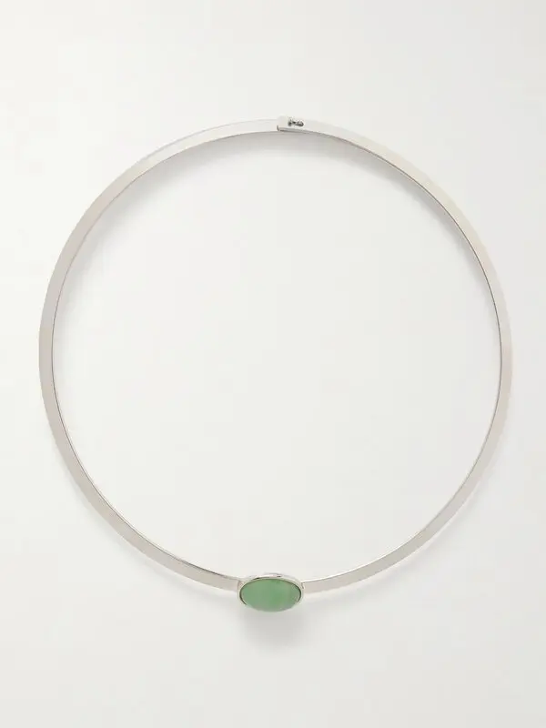 JENNIFER BEHR Elaine Gold-plated Aventurine Collar Necklace - Green