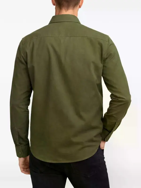 FRANZESE COLLECTION Chest Pockets Button-down Shirt Jacket - Green