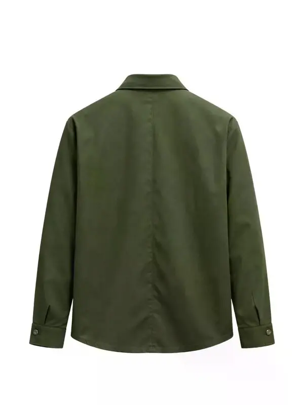 FRANZESE COLLECTION Chest Pockets Button-down Shirt Jacket - Green