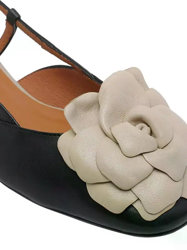ANGEL ALARCON Flower Slingback Pumps