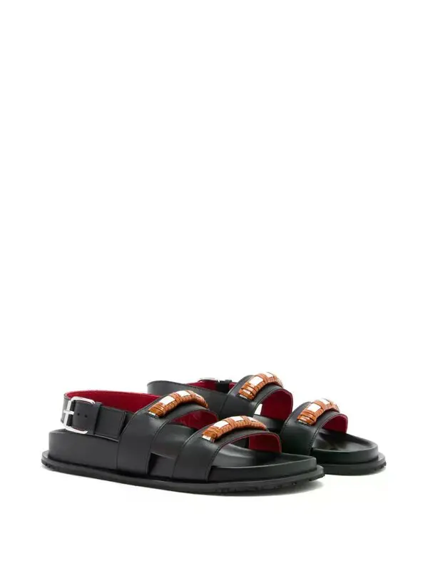 Plan C Buckle-strap Leather Sandals