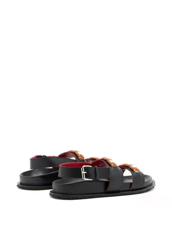 Plan C Buckle-strap Leather Sandals