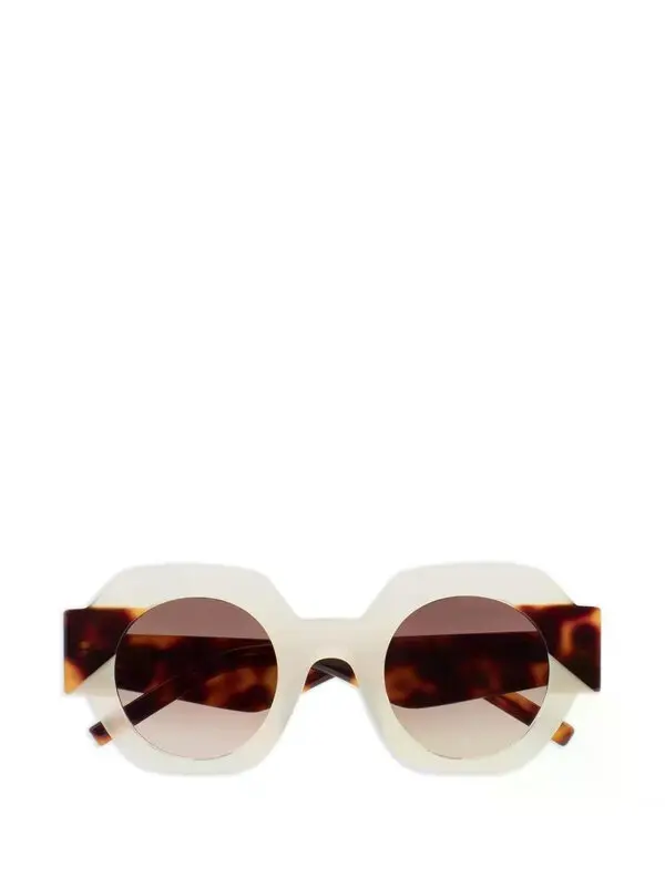 KALEOS Gun Hexagonal-frame Sunglasses - Neutrals