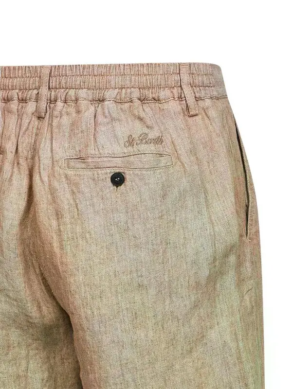 MC2 SAINT BARTH Herringbone Bermuda Shorts - Neutrals