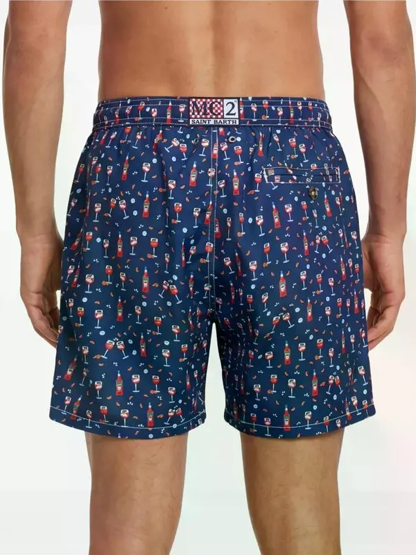 MC2 SAINT BARTH Printed Swim Shorts - Blue