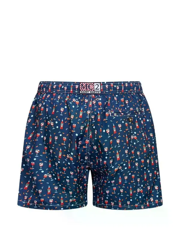 MC2 SAINT BARTH Printed Swim Shorts - Blue