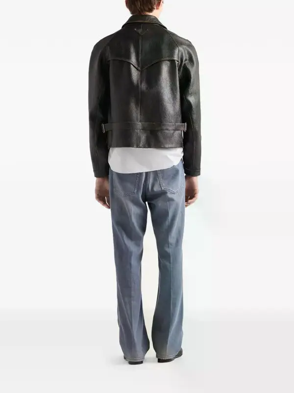 Prada Nappa Leather Jacket - Brown