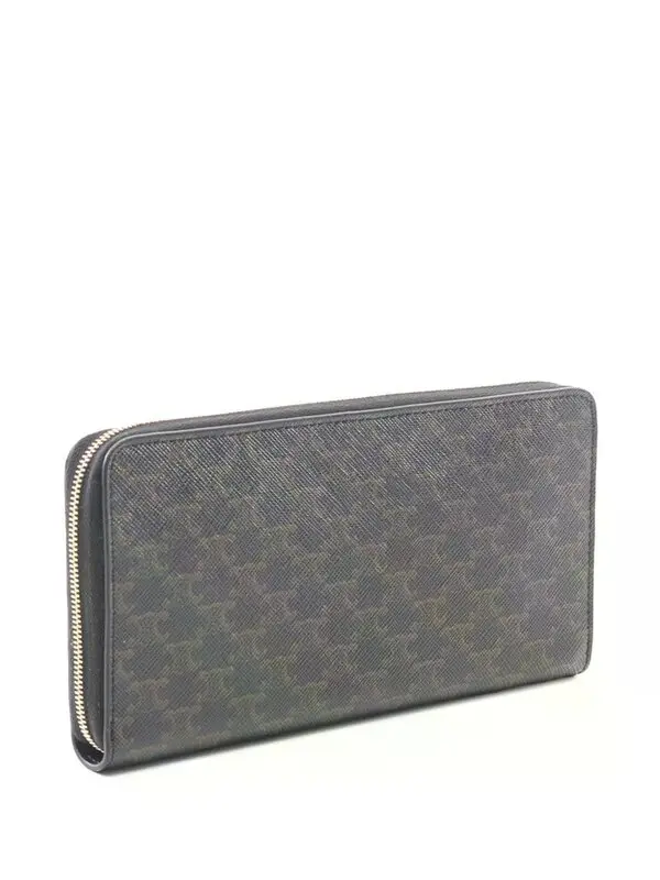 Celine 2010-2026 Triomphe Coated Canvas Wallet Long Wallets