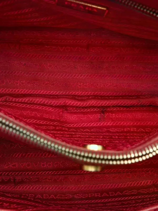 Prada Medium Saffiano Lux Galleria Satchel - Red