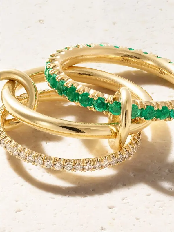 SPINELLI KILCOLLIN Norah Emerald And Diamond Ring - Green