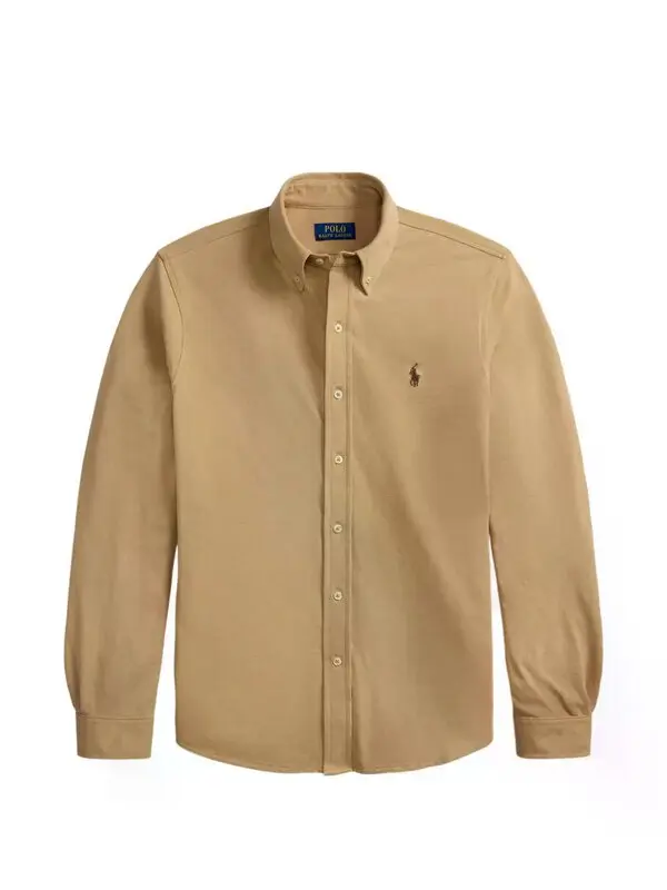Polo Ralph Lauren Button-down Embroidered Shirt - Neutrals