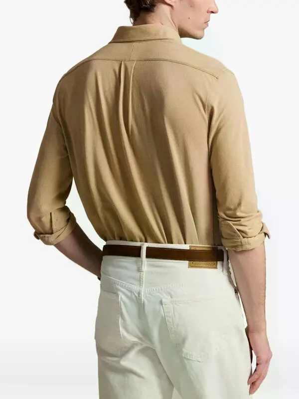 Polo Ralph Lauren Button-down Embroidered Shirt - Neutrals