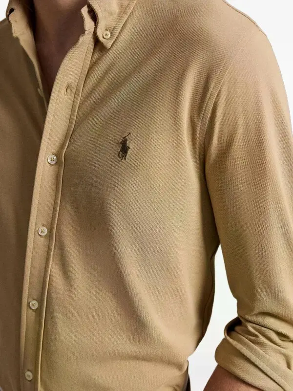 Polo Ralph Lauren Button-down Embroidered Shirt - Neutrals