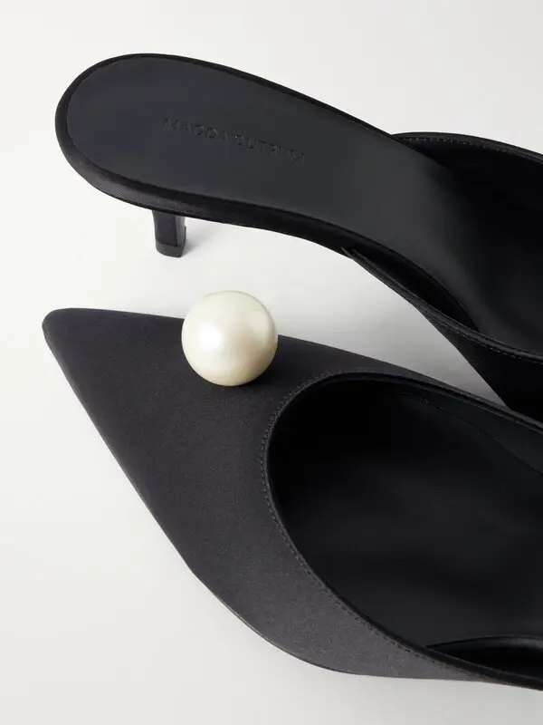 Magda Butrym Satin Pumps - Black