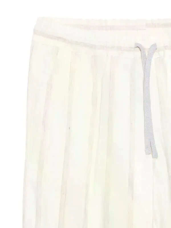 Fedeli Striped Trousers - Neutrals