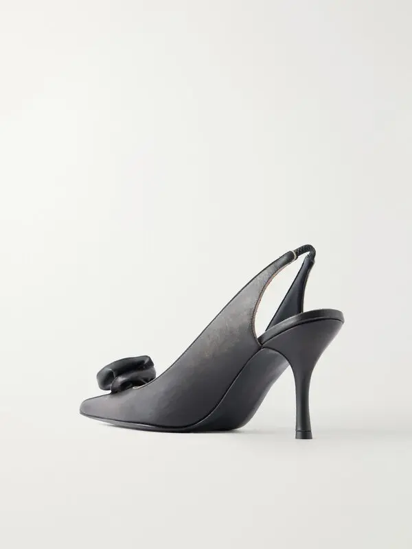 Magda Butrym Rose Leather Slingback Pumps