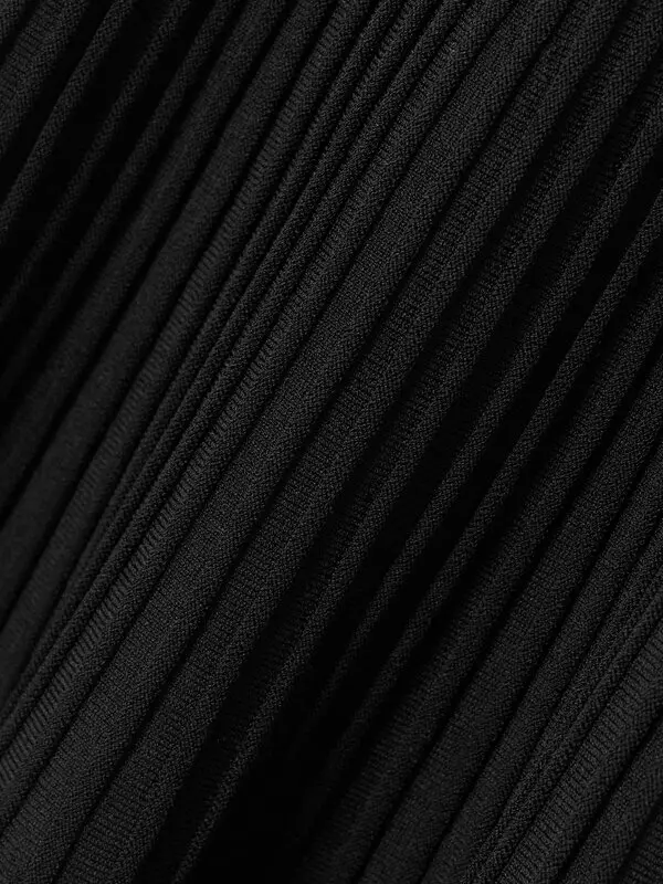 Max Mara Pegizio Ribbed-knit Midi Dress - Black