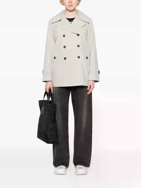 SAVE THE DUCK Logo-appliqué Trench Coat