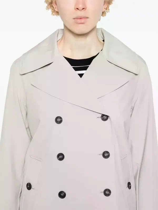 SAVE THE DUCK Logo-appliqué Trench Coat