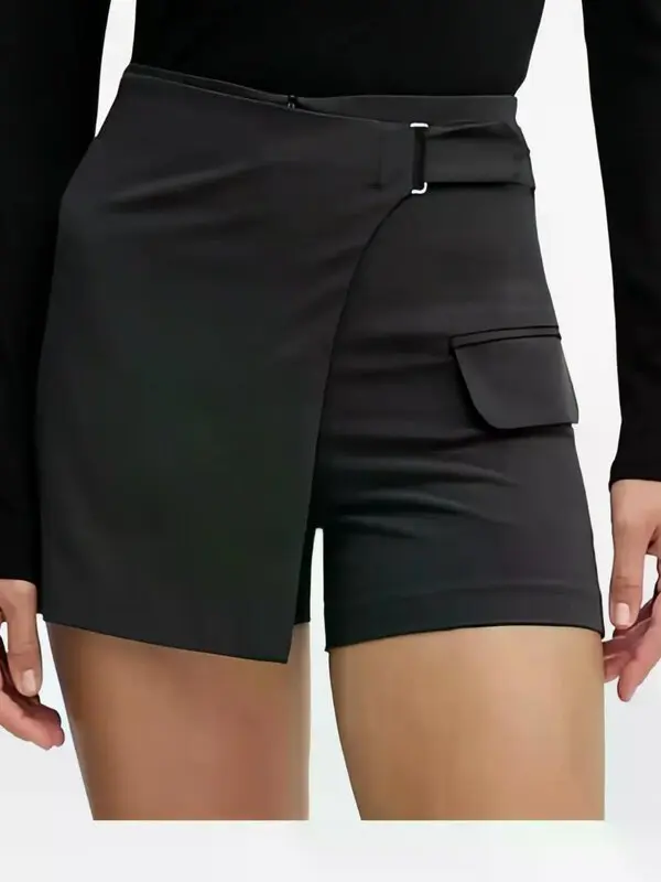 Sisley High-waisted Mini Shorts With Overlay Detail