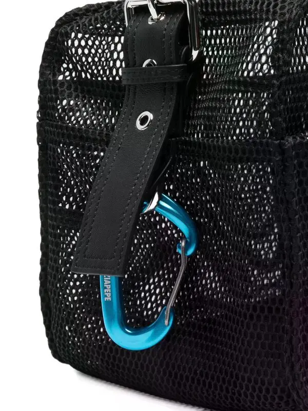 Patrizia Pepe Mesh Crossbody Bag - Black