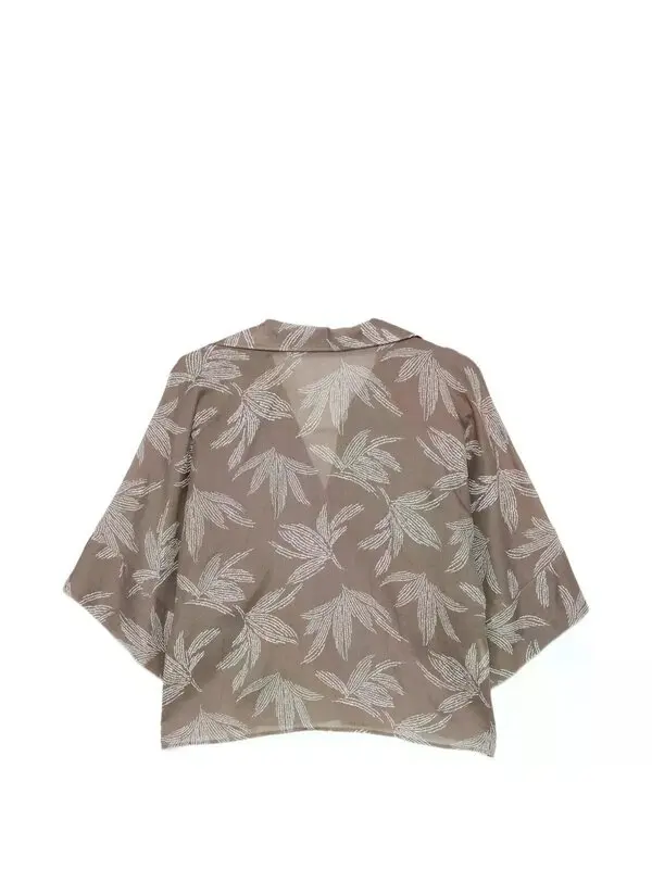 BARBA NAPOLI Leaf-print Blouse