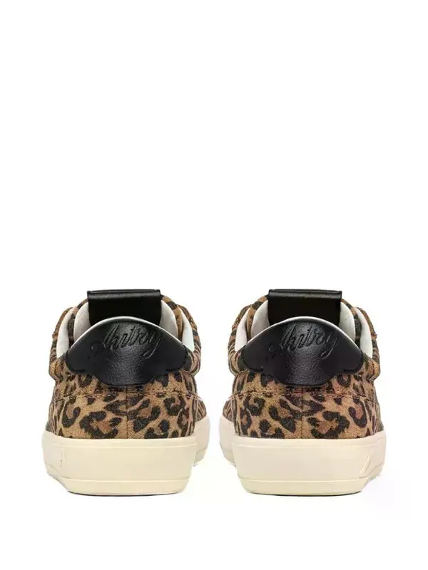 AUTRY Leopard-print Suede Lace-up Sneakers