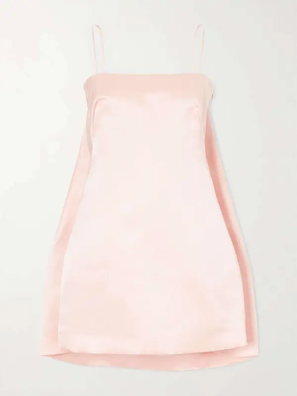 Givenchy Cape-effect Silk-satin Mini Dress - Baby Pink