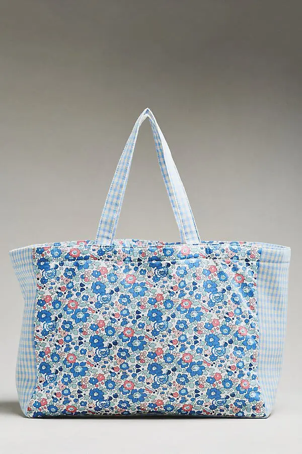 Stoney Clover Lane Liberty Fabric Everything Tote - Blue Floral
