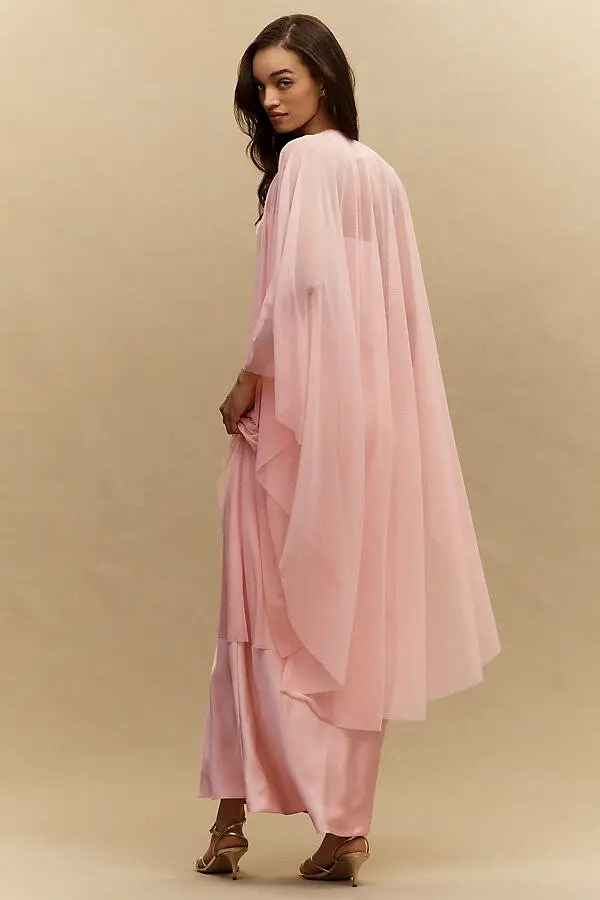 Norma Kamali Sheer Shawl Wrap - Pink