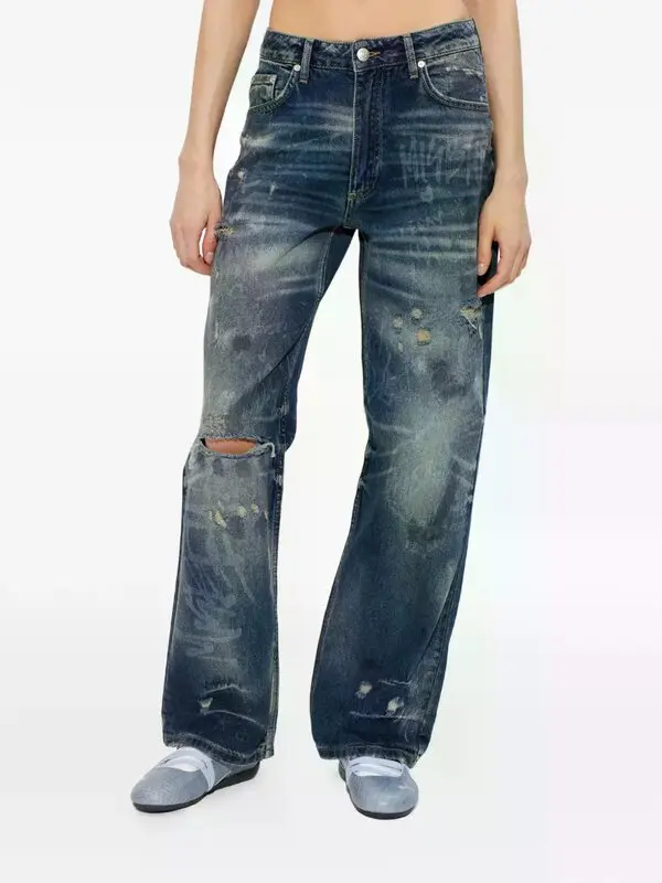 MISBHV Laser Tagged Distressed Denim Jeans