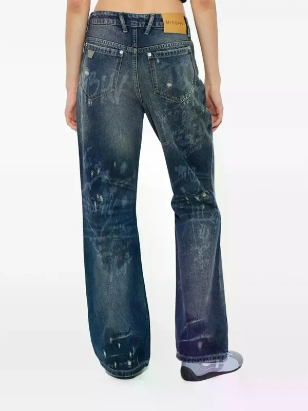 MISBHV Laser Tagged Distressed Denim Jeans