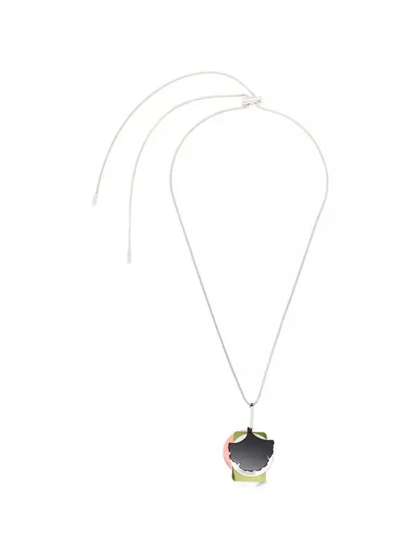 Plan C Sequin Pendant Necklace - Silver