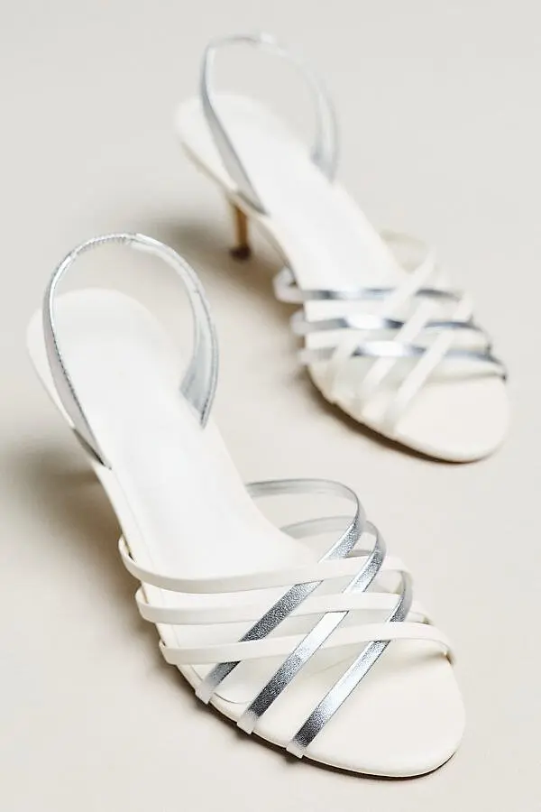 Maeve Colorblock Cross-strap Heeled Sandals