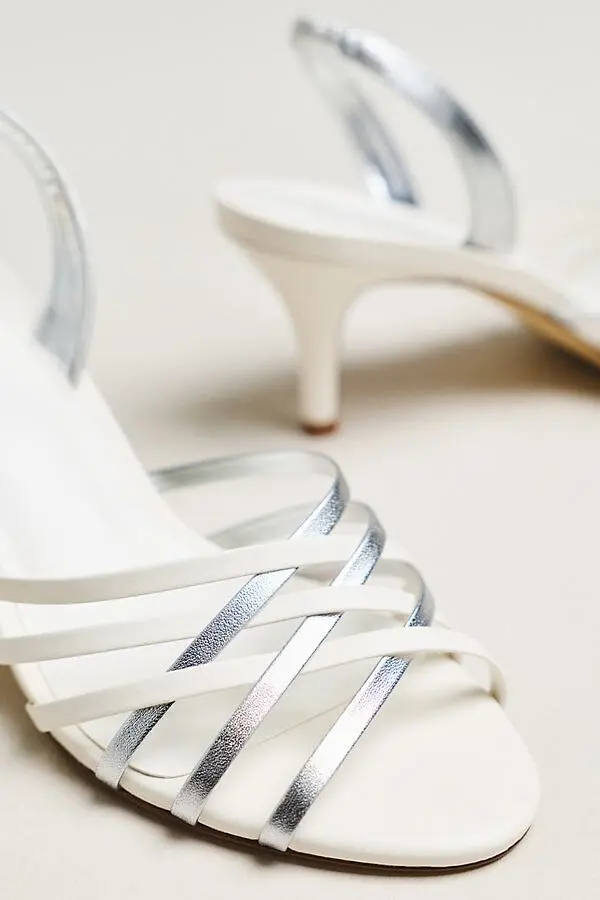 Maeve Colorblock Cross-strap Heeled Sandals