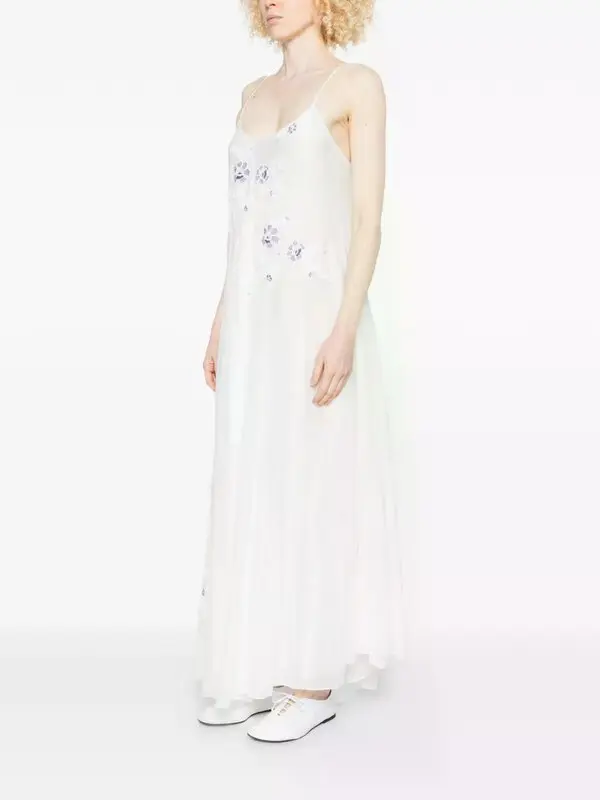 Ermanno Scervino Embroidered Slip Maxi Dress
