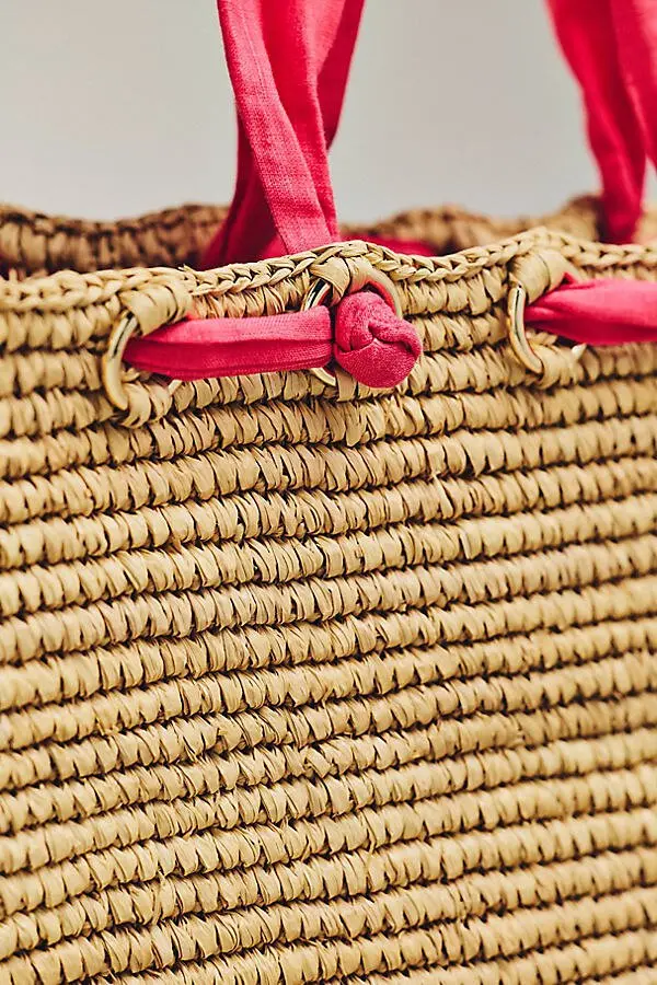SENSI STUDIO Rectangular Toquilla Straw Bag
