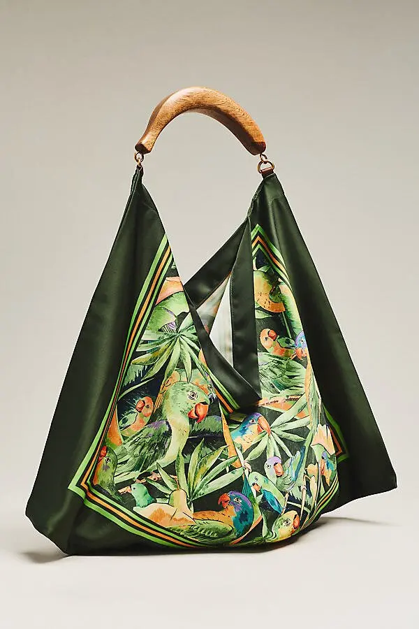 Farm Rio Satin Scarf Medium Bag